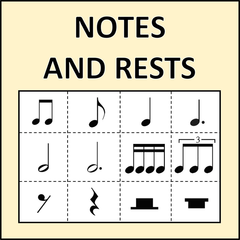 Rhythm Flashcards for Grade 4-6