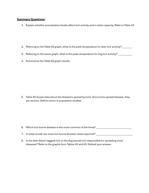 Population Ecology Graphing Analysis Activity: Tick Seasons and ...