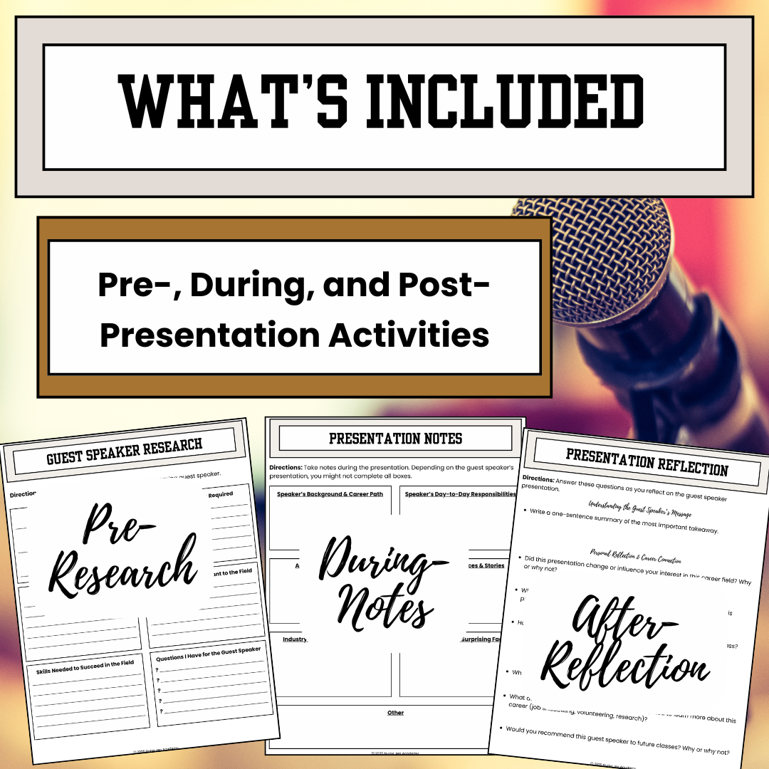 Guest Speaker Prep | Research, Notes, Reflection, Thank You | Career ...