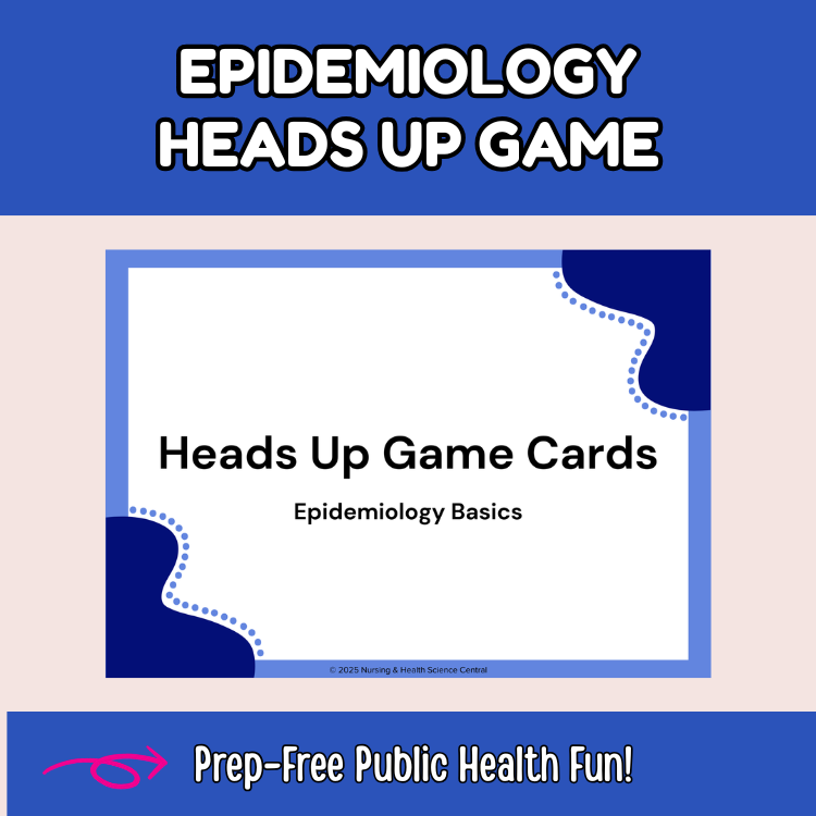 Epidemiology Heads Up Game | Public Health, Nursing, Health Science ...