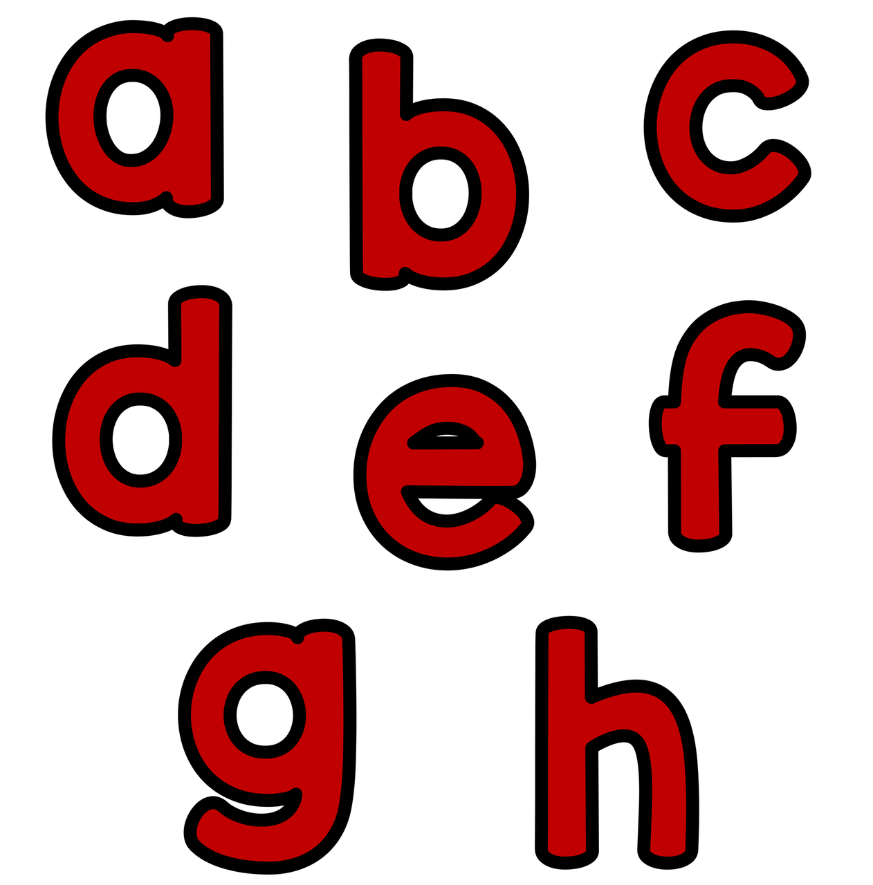 Printable Red Cute Bulletin Board Letters, Red Winter Large Alphabet ...