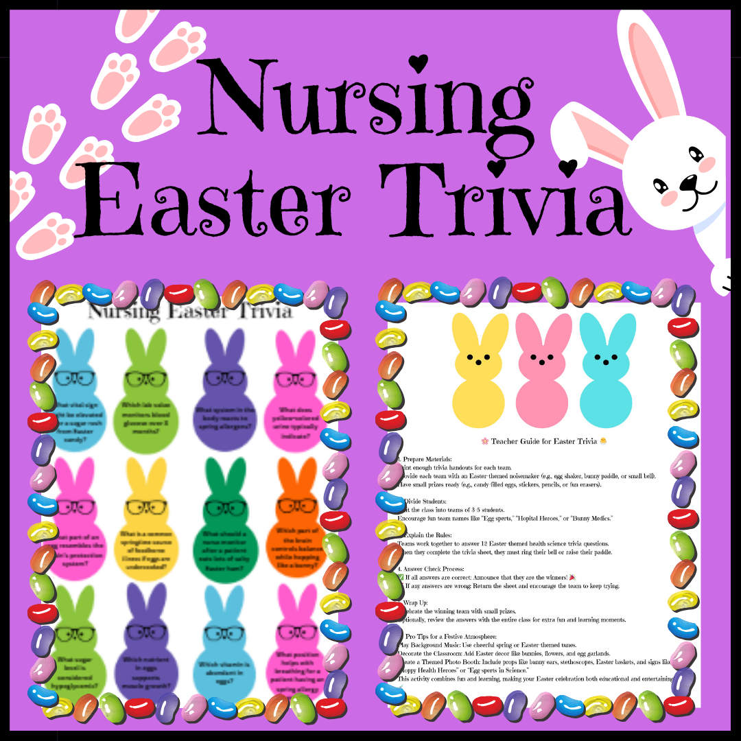 CTE Health Science Nursing Easter Trivia / NO Prep Party Fun! - Amped ...