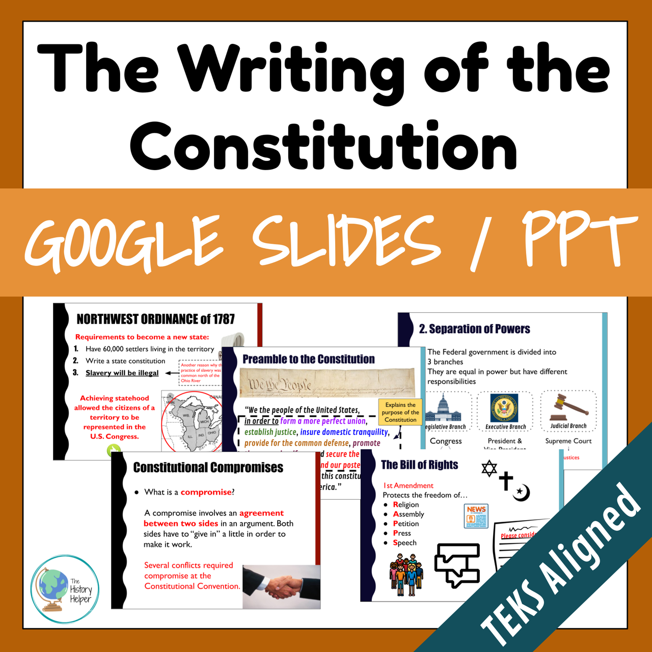 The Writing of the Constitution | 7 Principles - Google Slides ...