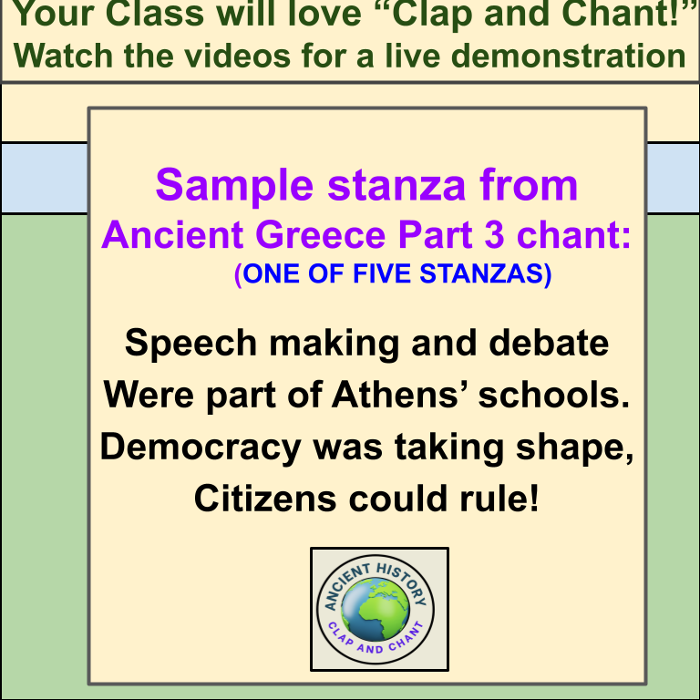 Ancient Greece Part 3, Clap and Chant, World History, Kinesthetic ...