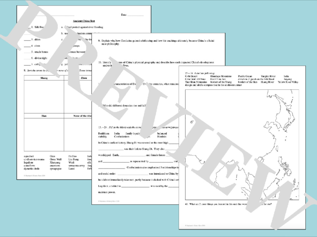Ancient History Tests Bundle