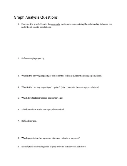 Predator-Prey Graphing and Analysis Activity - Amped Up Learning