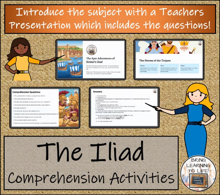 The Iliad Close Reading Comprehension Activities | 5th Grade & 6th ...