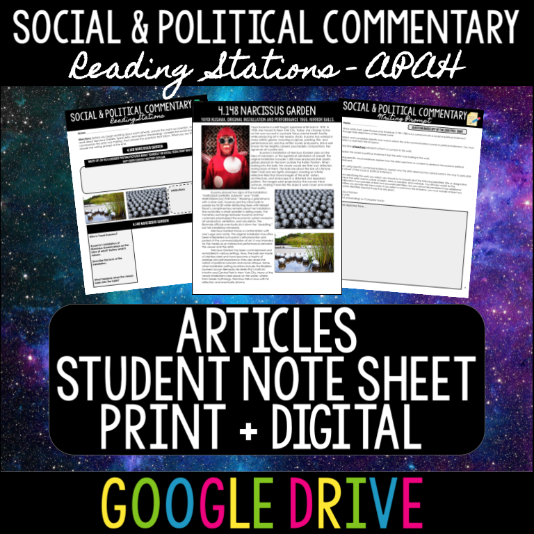 Social & Political Commentary in 20th C Art Reading Stations - AP Art ...