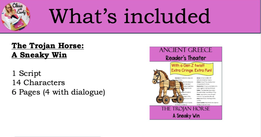 Reader's Theater Ancient Greece/Greek Mythology-The Trojan horse