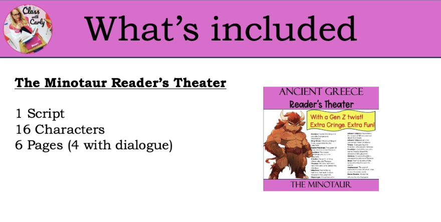 Reader's Theater Ancient Greece/Greek Mythology-The Minotaur and the ...