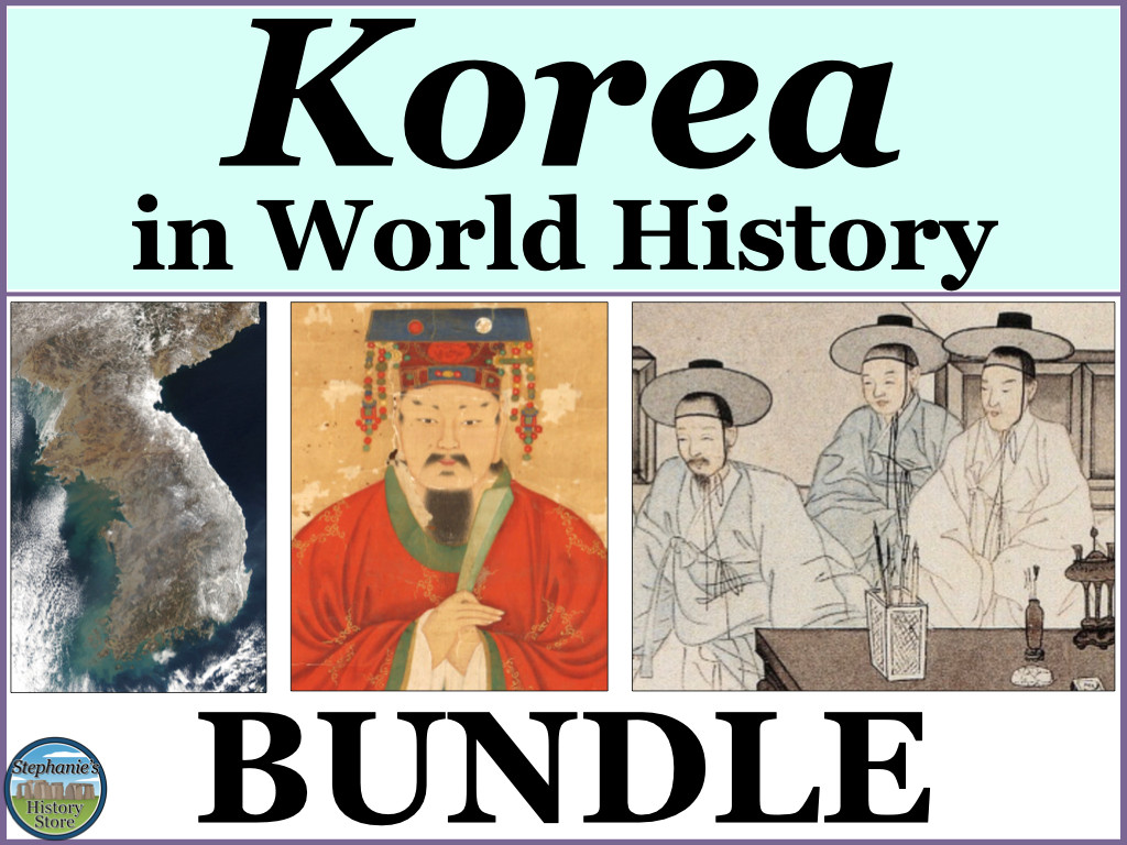 Korea in World History PowerPoint Activities Projects Bundle
