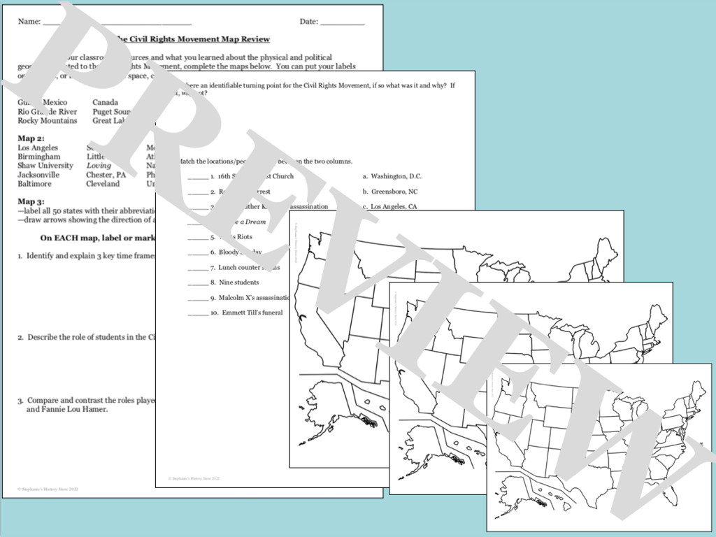 US History Map Bundle