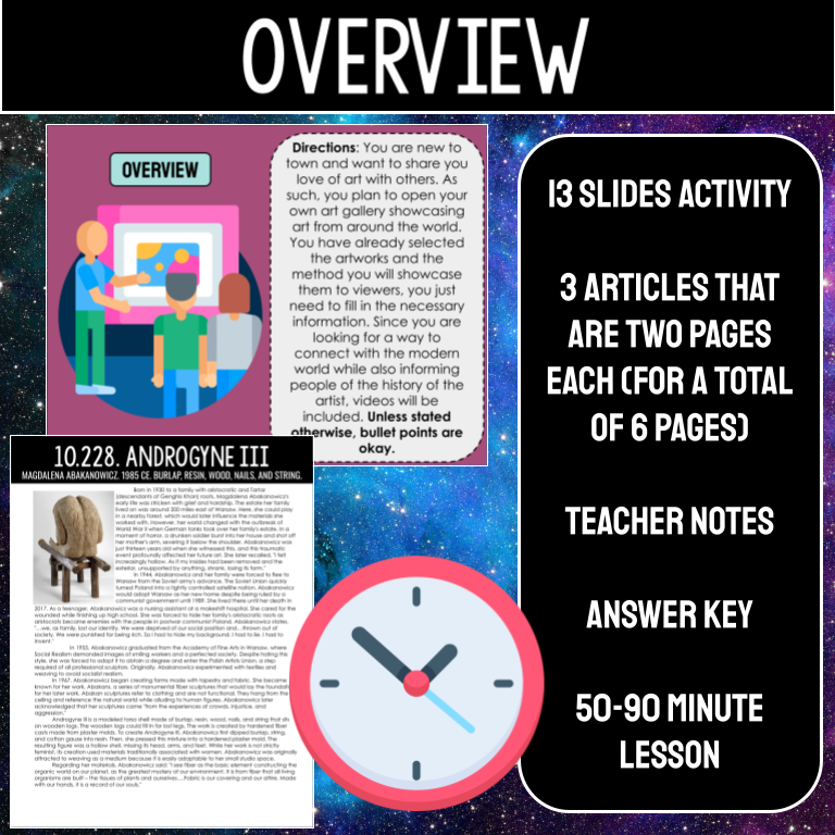 Art Gallery Curator Digital Activity - AP Art History - Amped Up Learning
