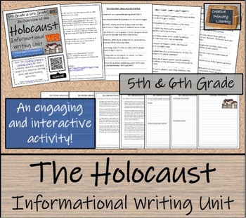 Holocaust Close Reading & Informational Writing Bundle | 5th Grade ...