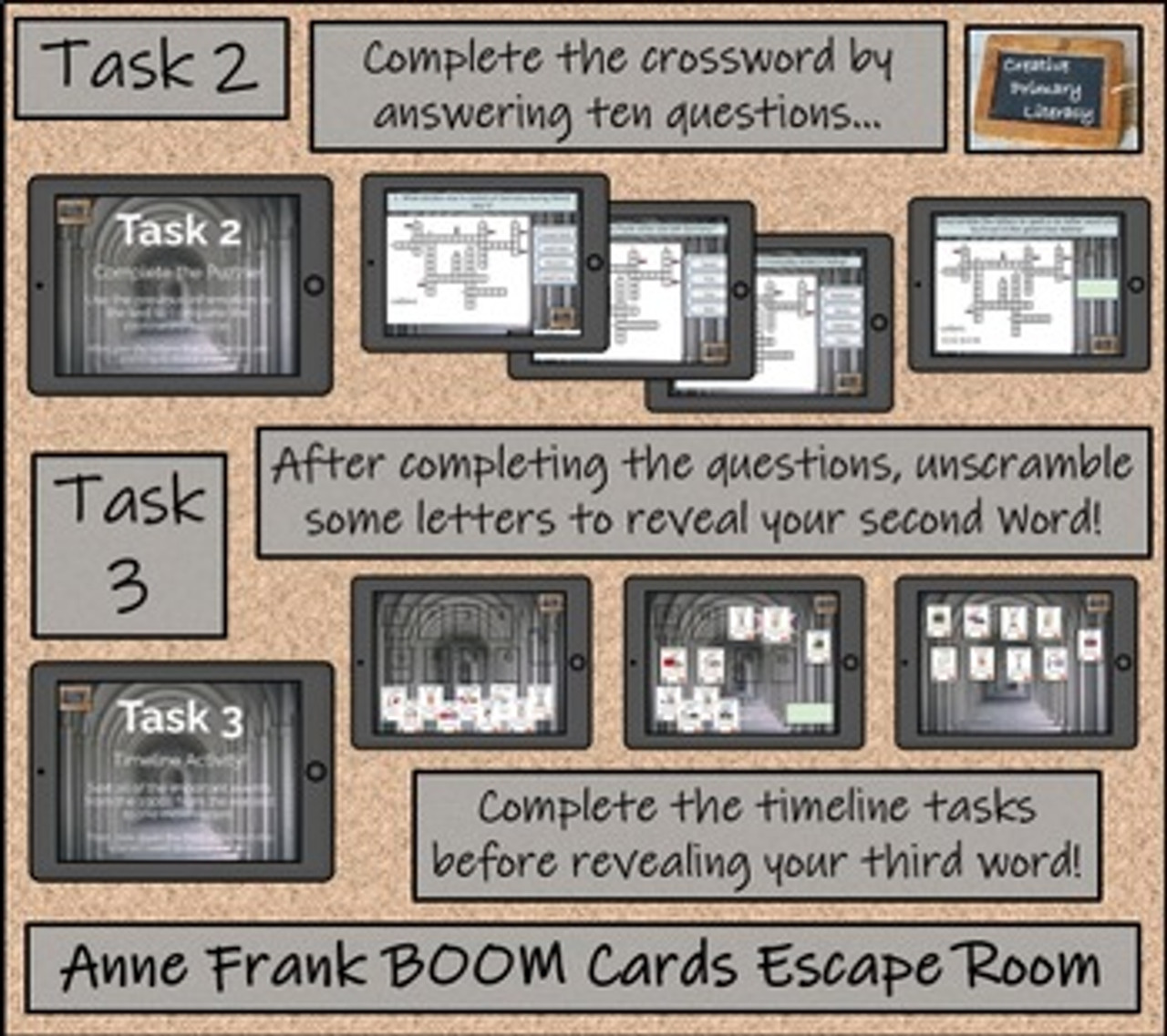 Anne Frank BOOM Cards™ Digital Escape Room Activity