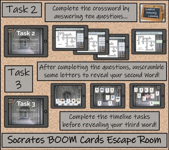 Socrates BOOM Cards™ Digital Escape Room Activity