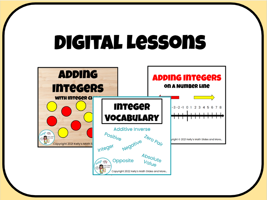 7th Grade Math - Complete Integer Operations Unit - Digital and ...