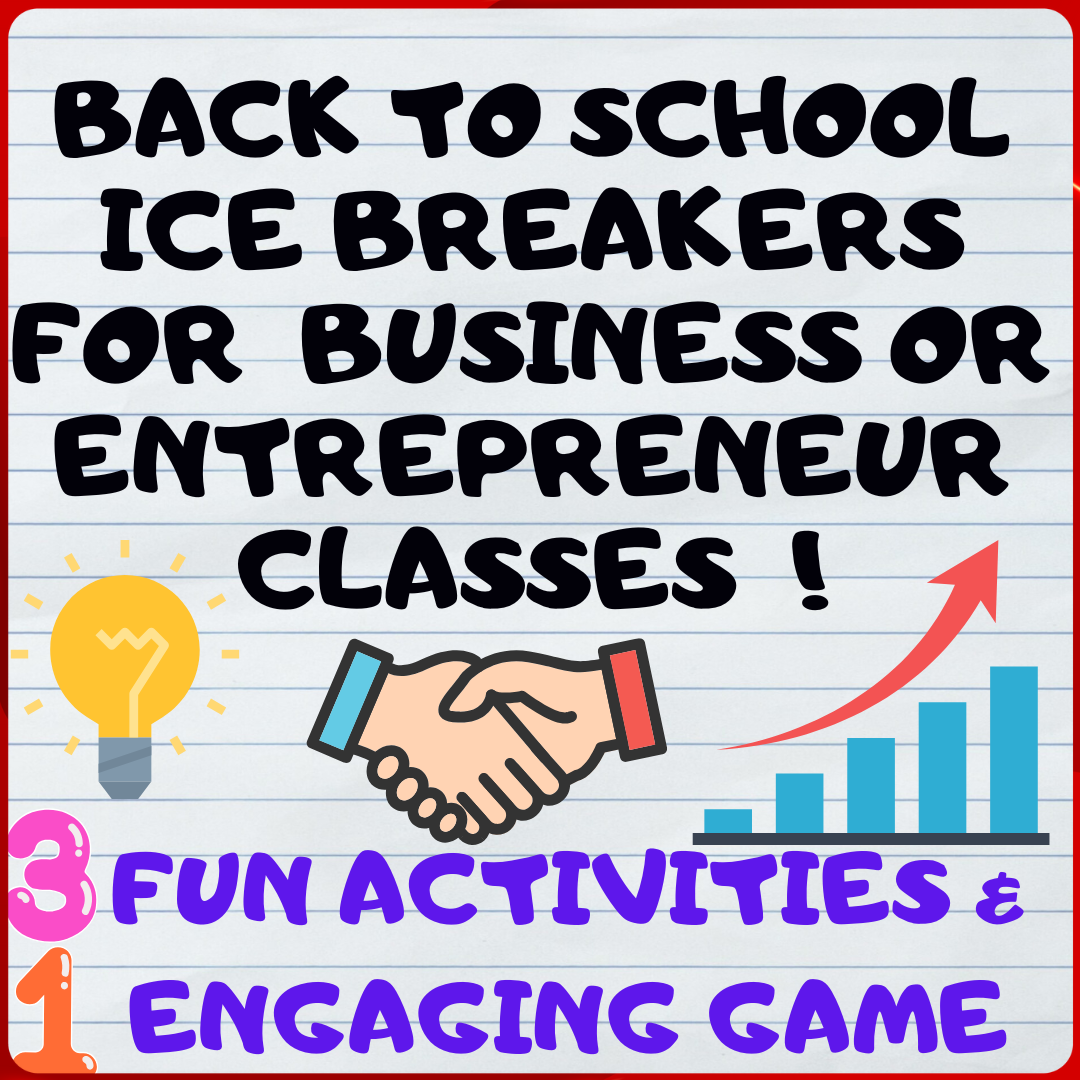 Back to School Business Class Icebreakers: 3 Fun Activities & 1 ...