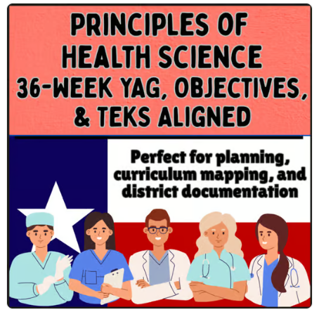 Principles of Health Science 36-Week YAG, Objectives & TEKS - Amped Up ...