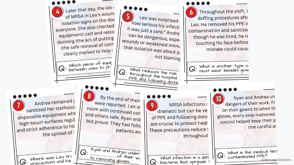 Infection Control & PPE Activity | Case Study | High School Health Science