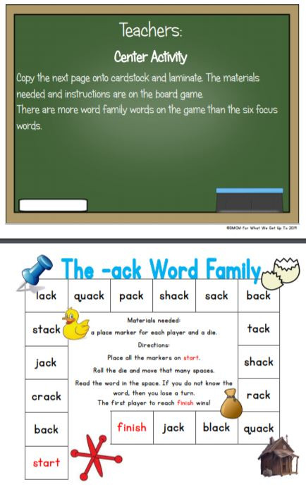 The -ack Word Family - Amped Up Learning