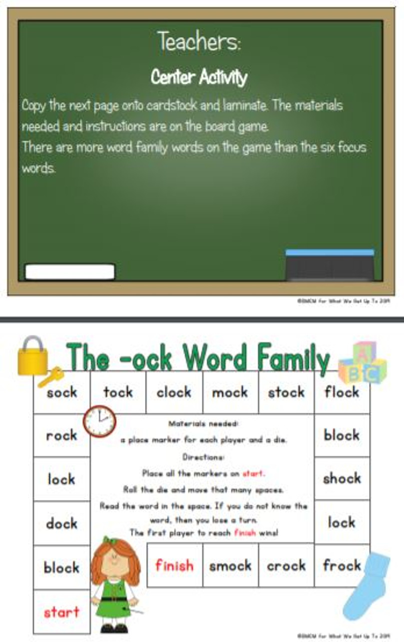 The -ock Word Family - Amped Up Learning