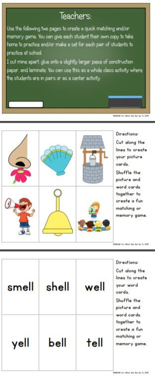 The -ell Word Family - Amped Up Learning