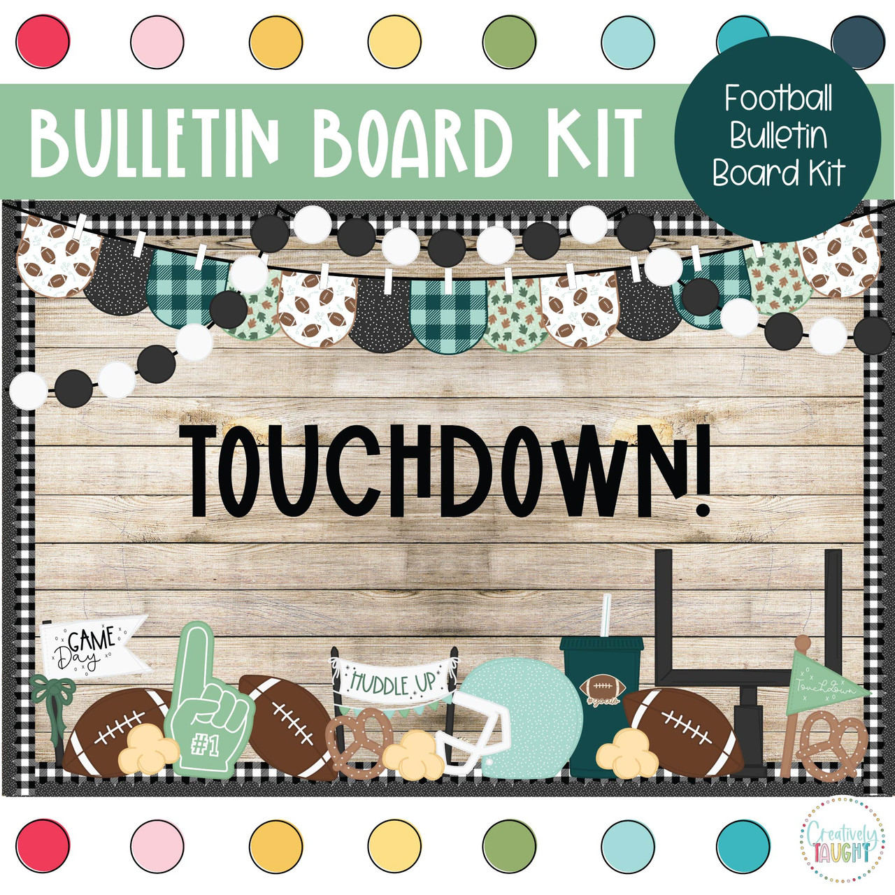 Football - November Bulletin Board Kit by Creatively Taught - Amped Up ...