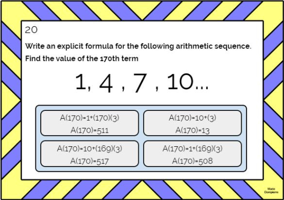 ARITHMETIC SEQUENCES: DIGITAL BOOM CARDS - Amped Up Learning