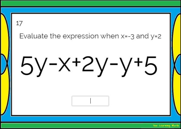 Combining Like Terms & Evaluating Algebraic Expressions: DIGITAL BOOM ...