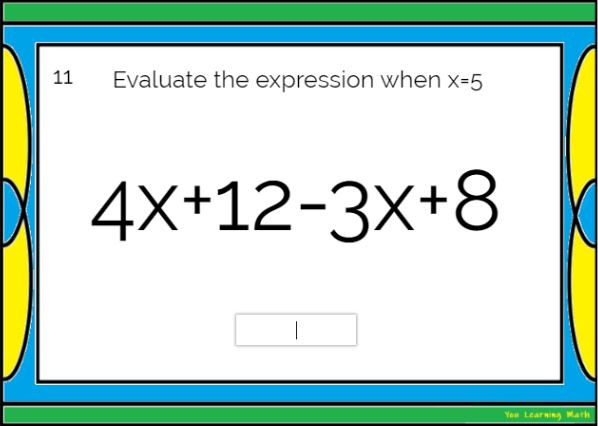 Combining Like Terms & Evaluating Algebraic Expressions: DIGITAL BOOM ...