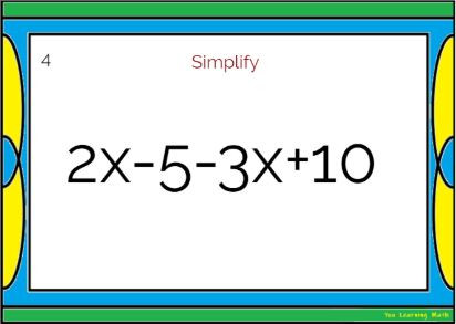 Combining Like Terms and Evaluating Algebraic Expressions: GOOGLE ...