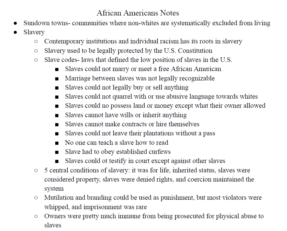 African Americans Notes - Amped Up Learning