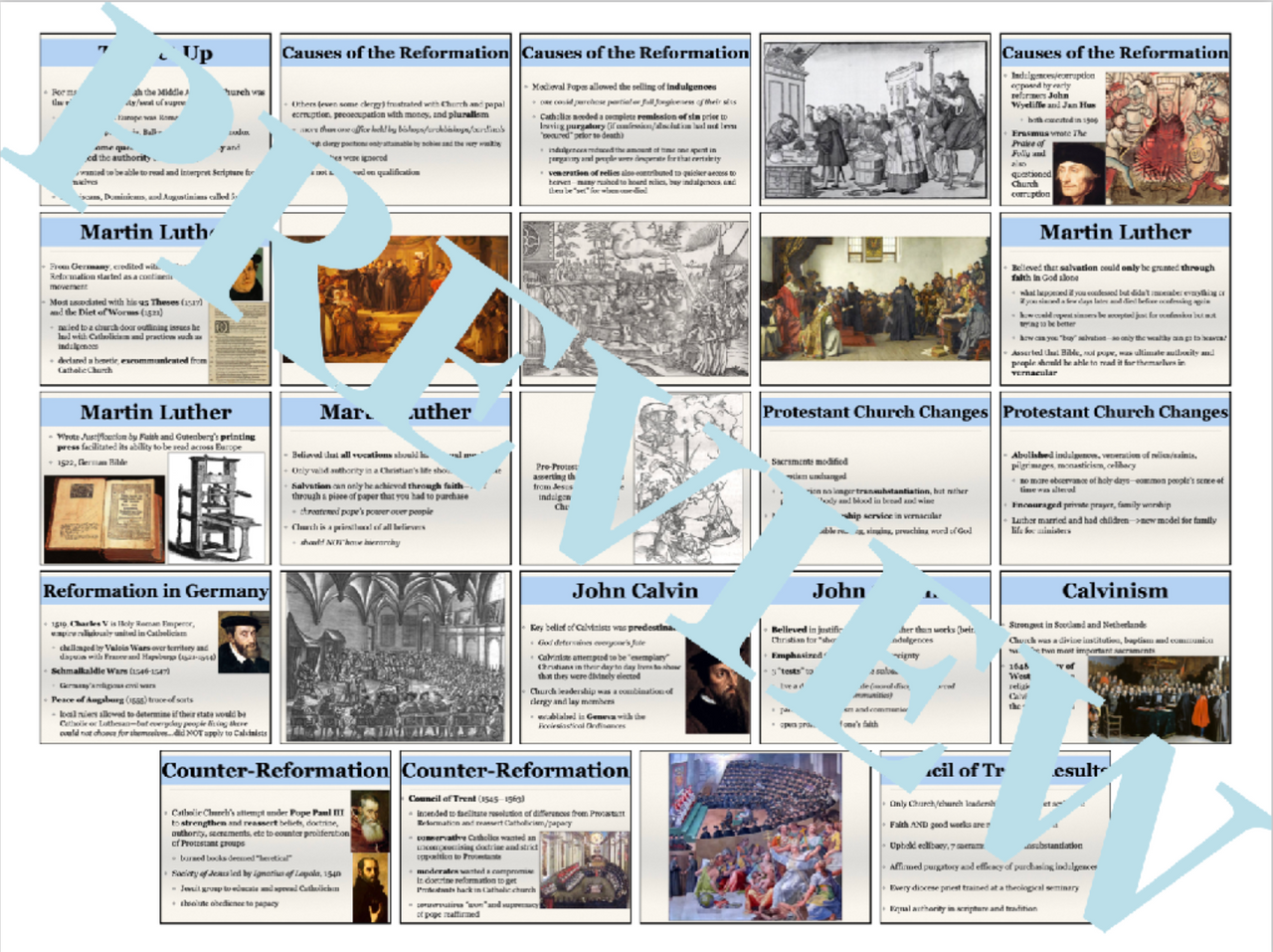 The Protestant Reformation PowerPoint and Note Guide