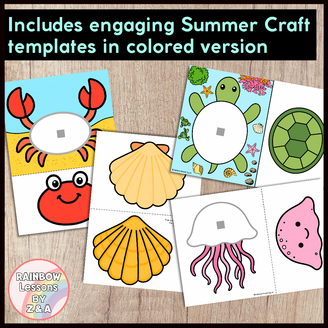 Summer Crafts | Ocean Animal Craft | Crab Craft | Turtle Craft ...