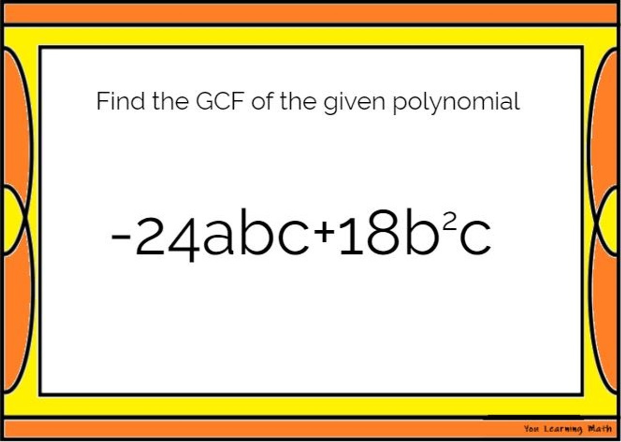 Factoring Polynomials by Greatest Common Factor (GCF)- Google Forms ...