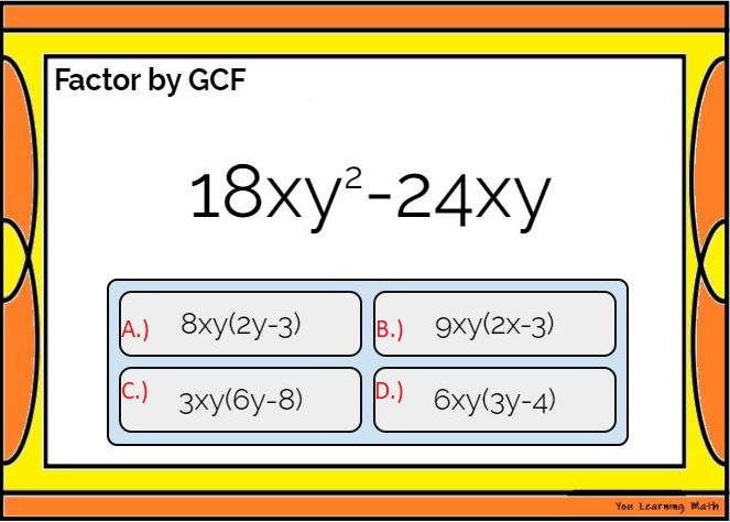 Factoring Polynomials by Greatest Common Factor (GCF)- Google Forms ...