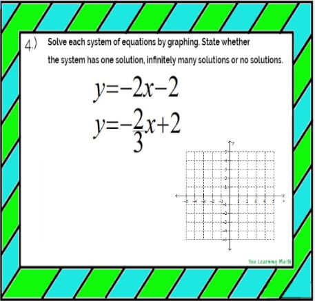 Solving Systems of Linear Equations by Graphing: GOOGLE Slides - 20 ...