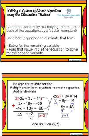 Solving Systems of Linear Equations using Elimination: GOOGLE SLIDES ...