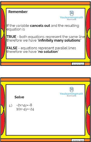 Solving Systems of Linear Equations using Elimination: GOOGLE SLIDES ...
