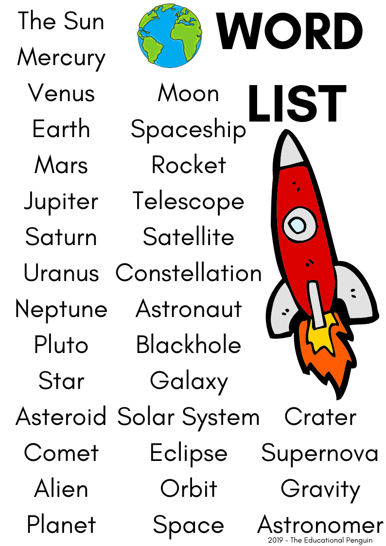 Flashcards: Space - Amped Up Learning