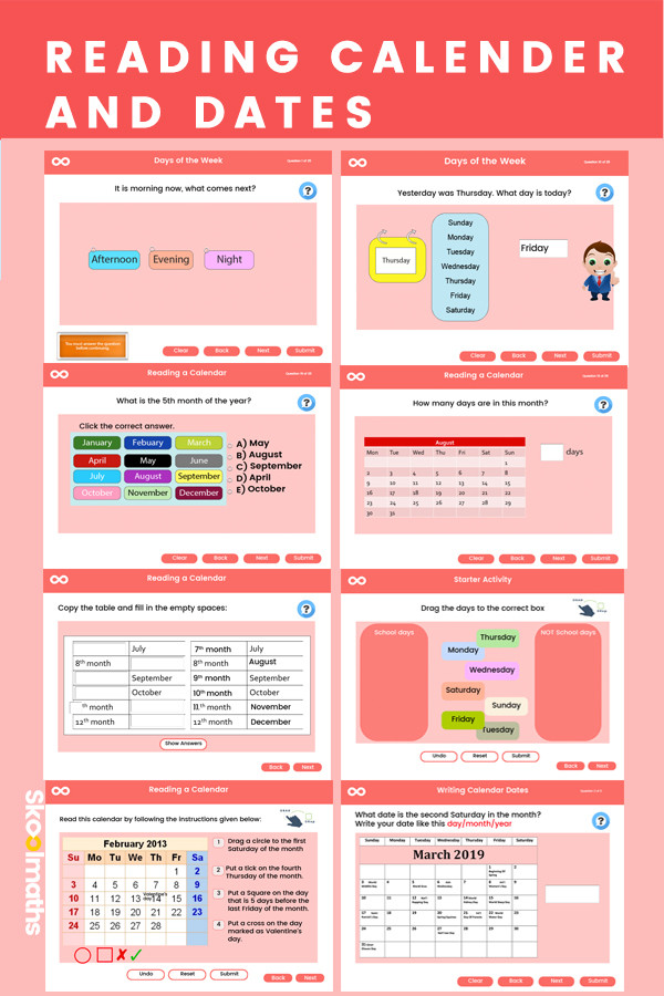 Reading calendar and dates - 51 Slides - Amped Up Learning