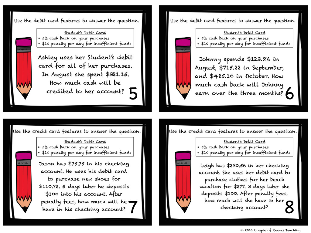 Financial Literacy Credit and Debit Cards Annual Salaries - Amped Up ...