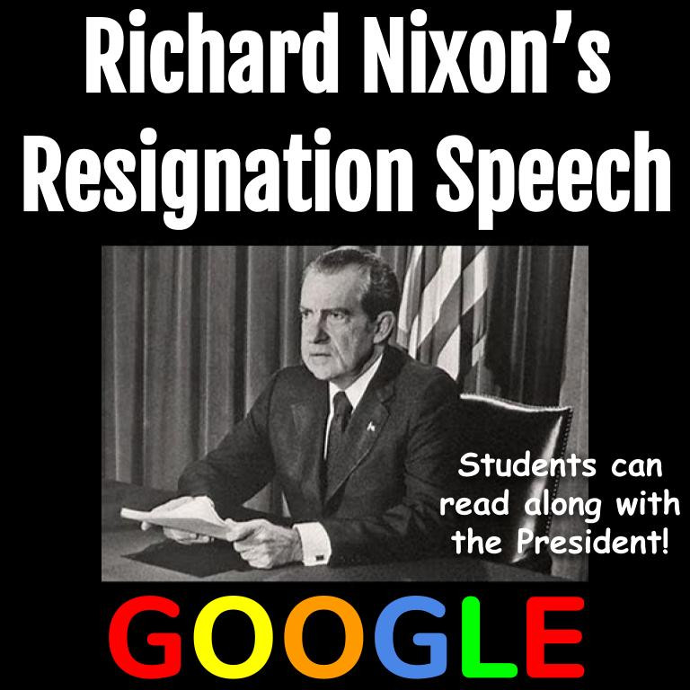 Richard Nixon's Resignation Speech - Amped Up Learning