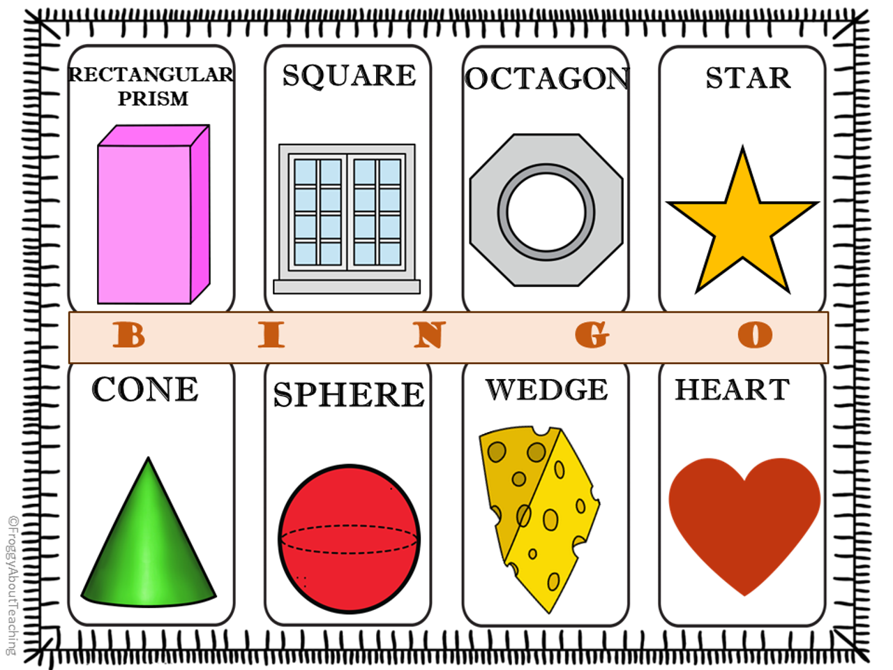 2D and 3D Shapes Bingo