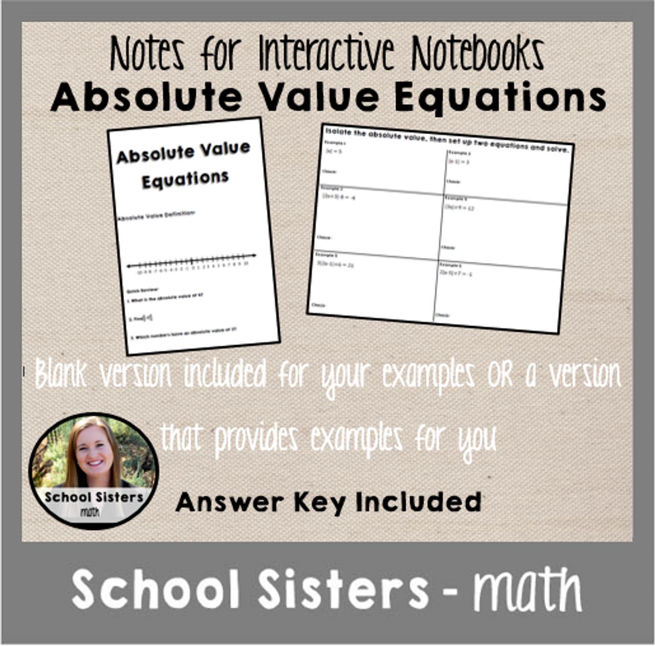 Absolute Value Equations Notes for Interactive Notebooks - Amped Up ...
