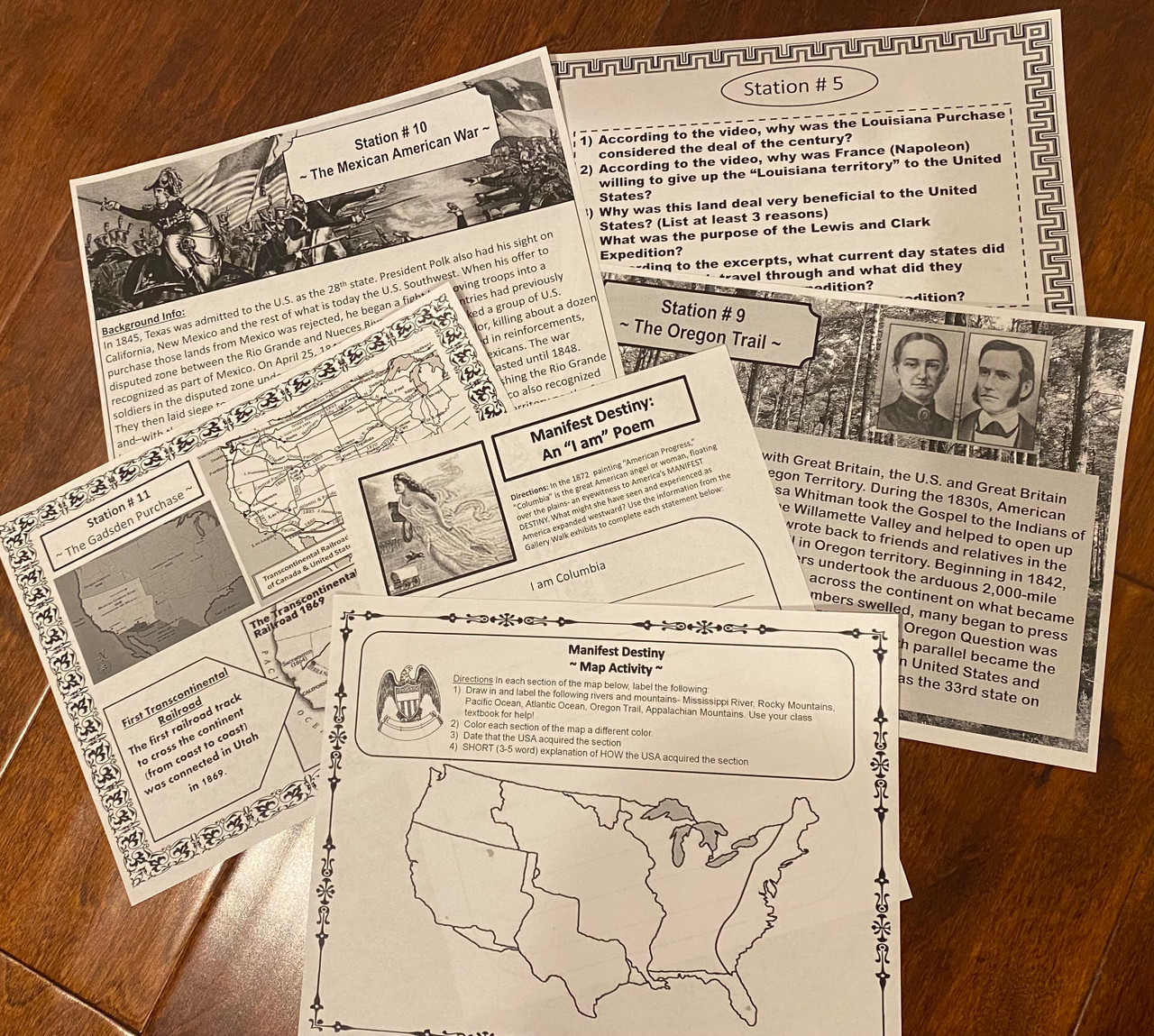 U.S. History: Manifest Destiny & Westward Expansion ~A Gallery Walk ...