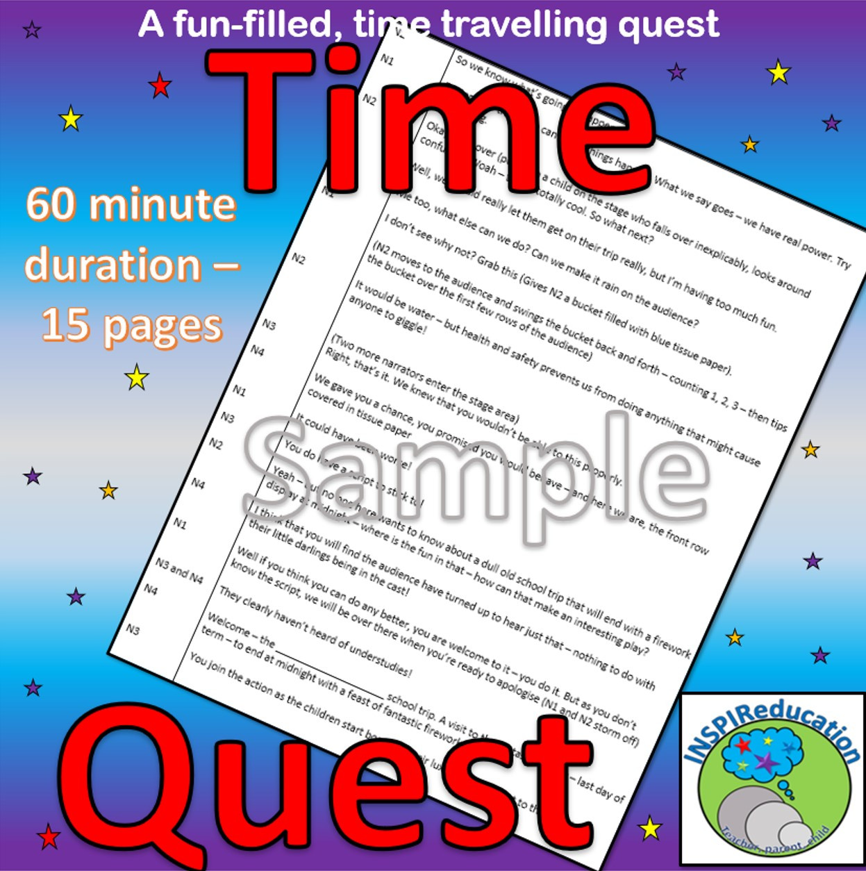 Time Quest - A Time Travelling Play Script (17 main parts) - Amped Up ...