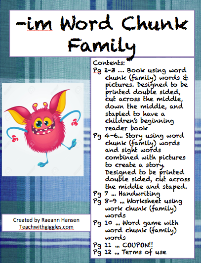 Im Word Chunk Family - Amped Up Learning