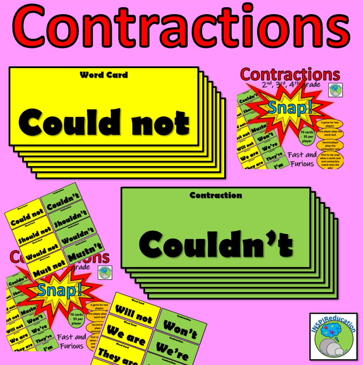Contractions - Snap! Game, embed knowledge of contracted and expanded ...